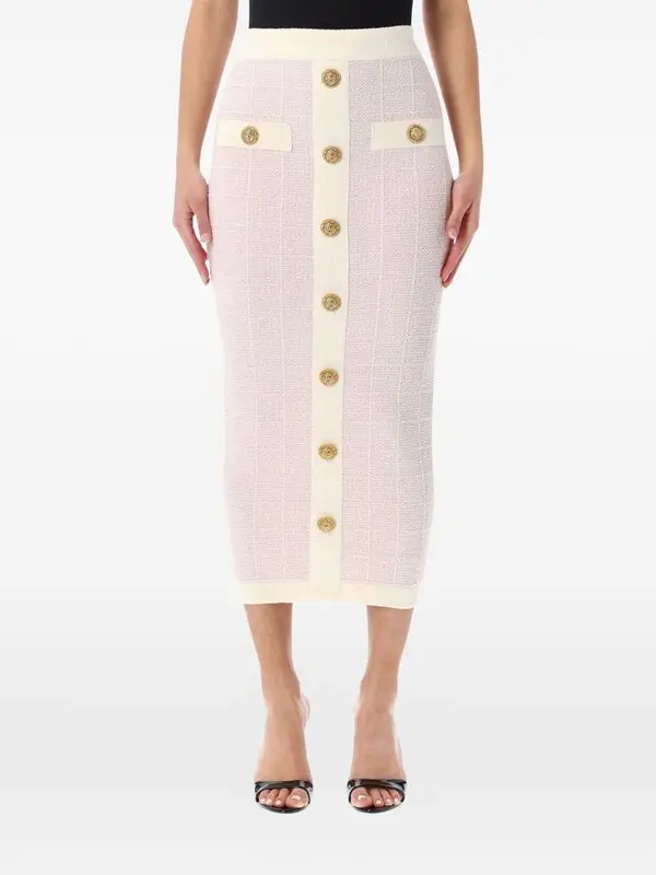 Balmain Buttoned Midi Skirt