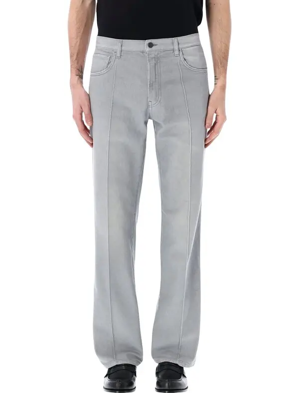 Prada Five-pocket Washed Denim Jeans - Grey