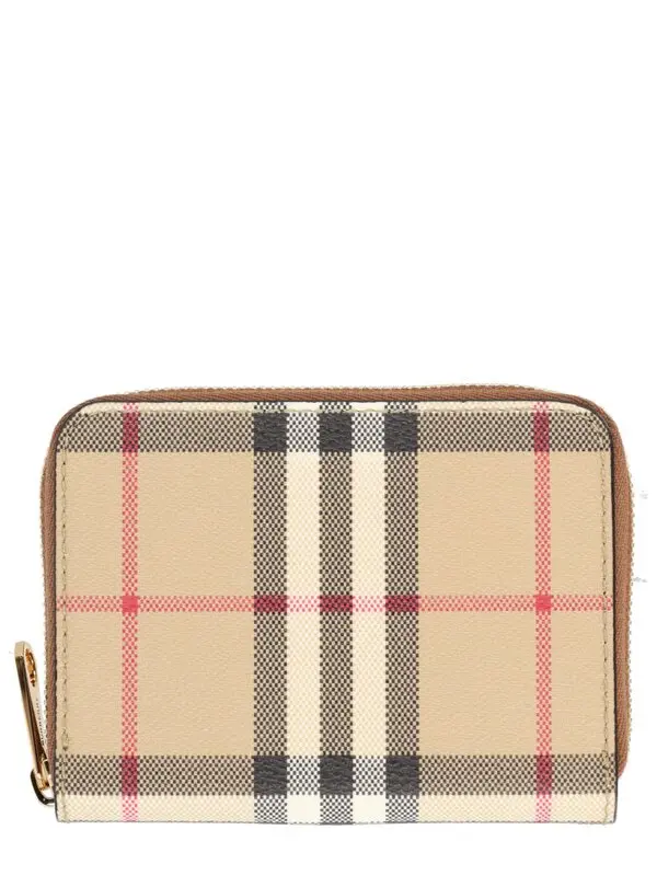 Burberry Mini Check Wallet - Beige