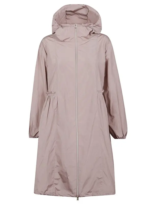 Herno Hooded Zip-up Parka Coat - Pink