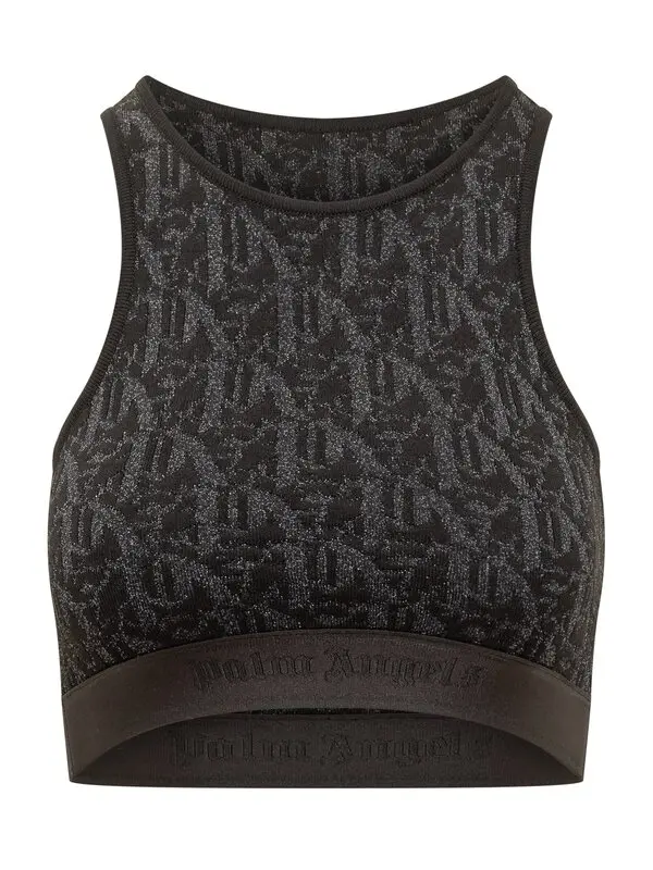 Palm Angels Monogram Top Bra Spring/summer 2024 - Black