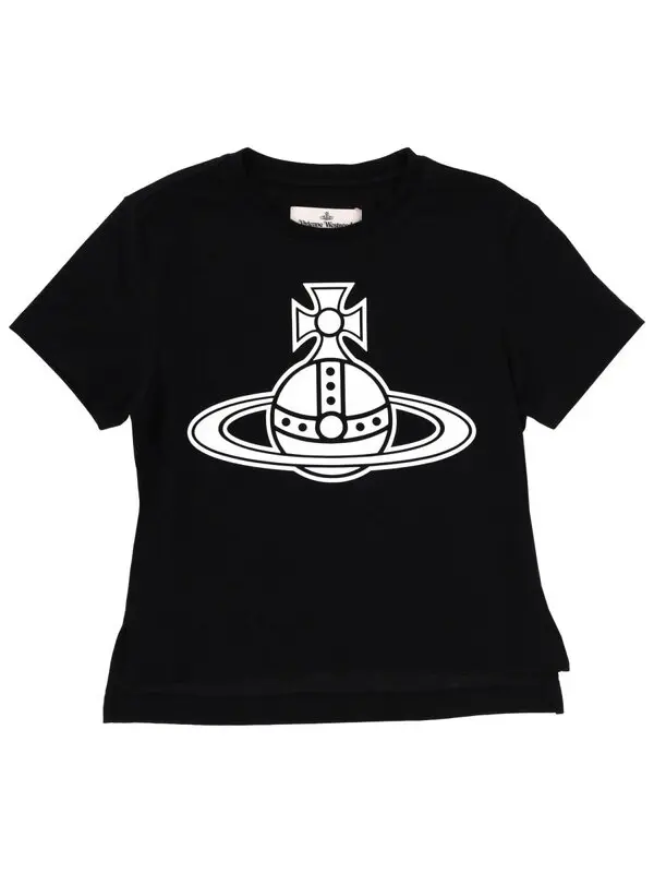 VIVIENNE WESTWOOD Graphic Orb Cotton T-shirt - Black