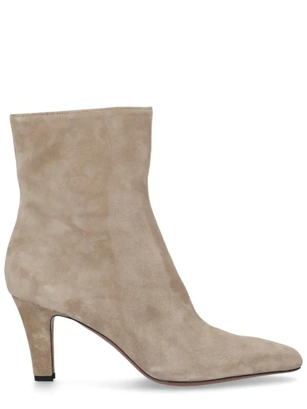 Paris Texas Pointed-toe Suede Ankle Boots - Beige