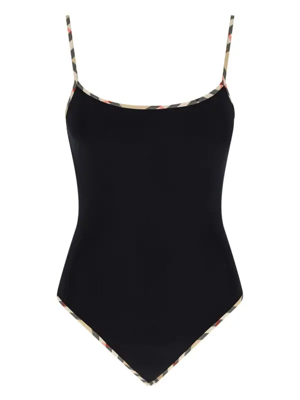 Burberry Checked Trimmed Swimsuit