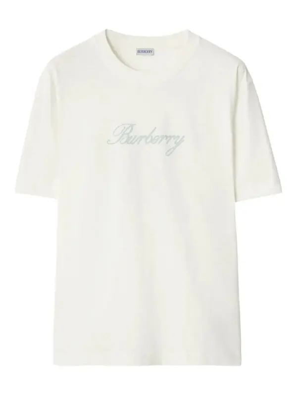Burberry Short Sleeve T-shirt Ss26 Collection - Chalk