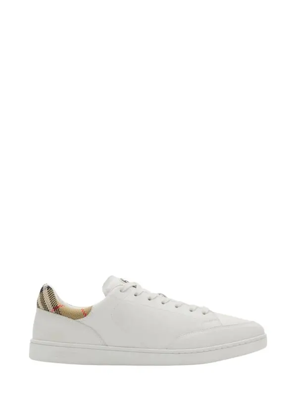 Burberry Leather Lace-up Sneakers - White