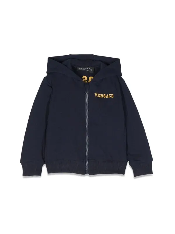 Versace Medusa Logo Zip Hoodie - Blue