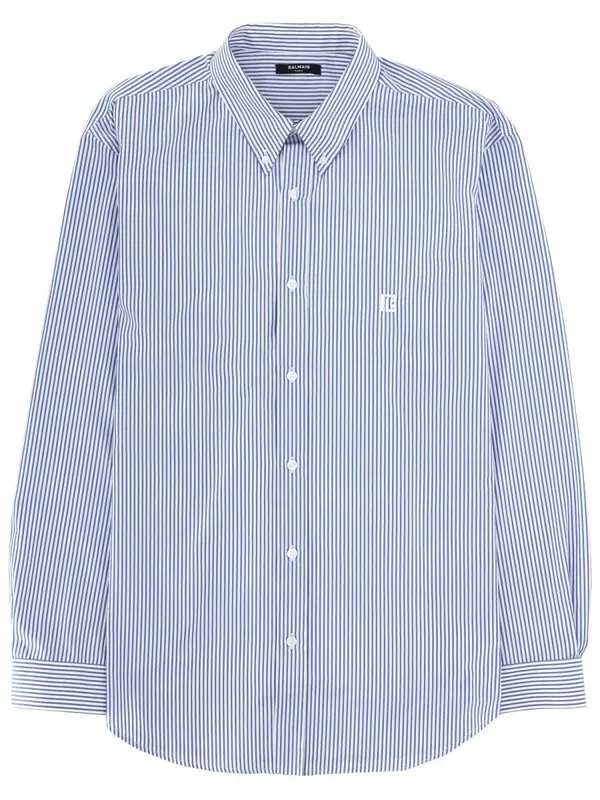 Balmain Striped Button-down Shirt