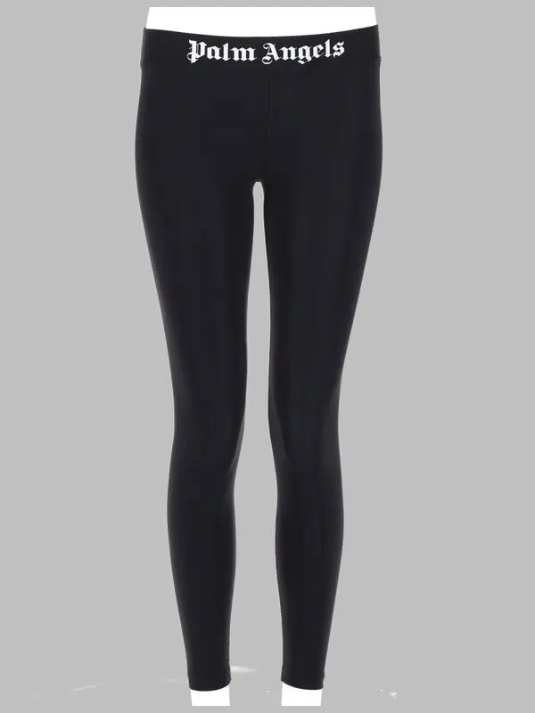 Palm Angels Logo Waistband Leggings - Black