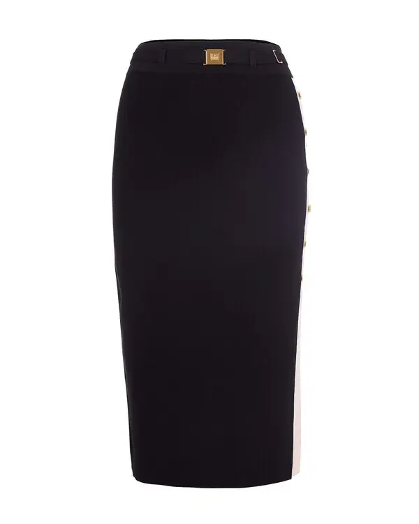 Elisabetta Franchi Belted Mini Skirt - Nero/burro