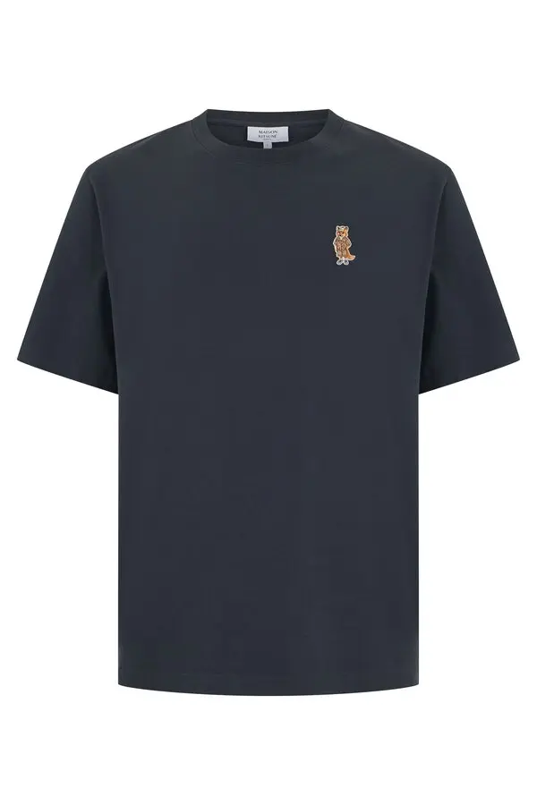 Maison Kitsuné Short Sleeve Casual Cotton T-shirt - Blue