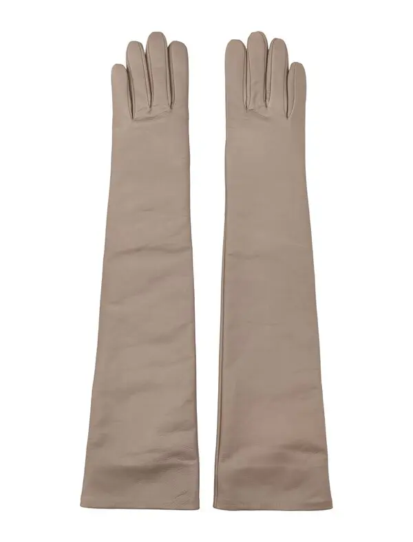 THE FRANKIE SHOP Over-the-elbow Leather Gloves - Beige