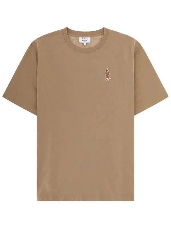 Maison Kitsuné Organic Cotton T-shirt For - Beige
