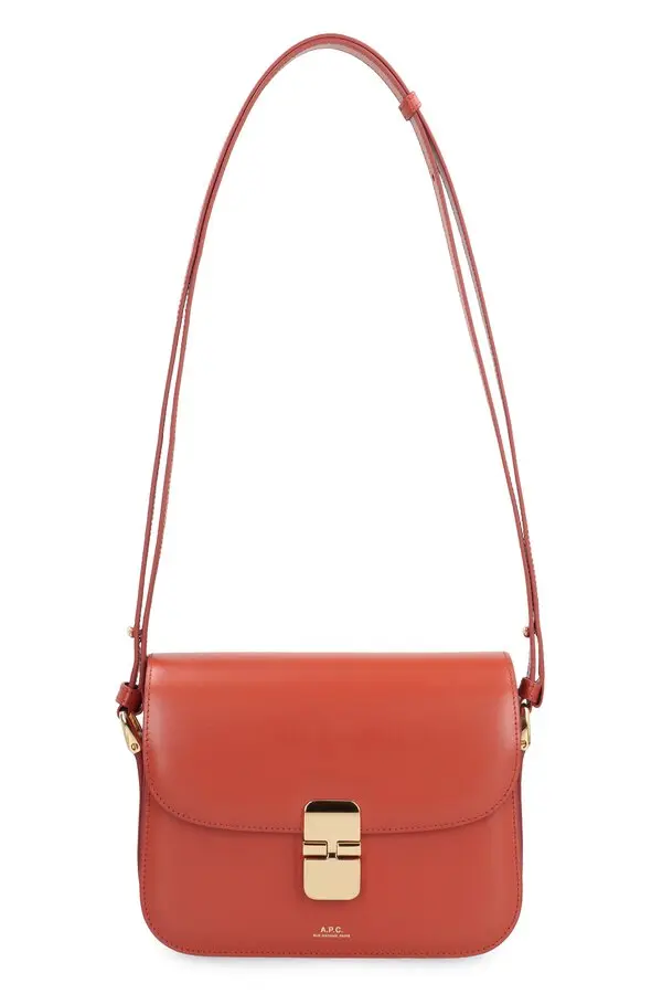 A.p.c. Grace Small Smooth Leather Shoulder Bag - Brown