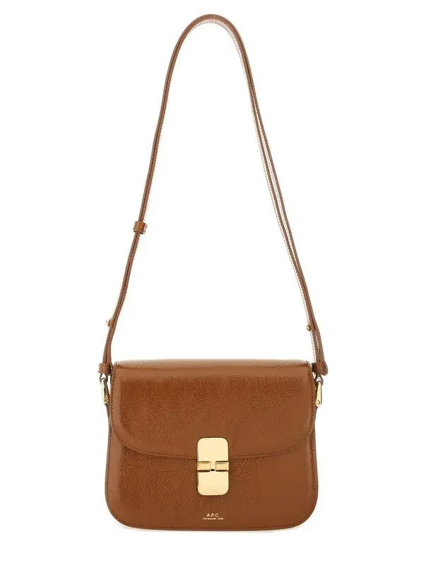 A.p.c. Grace Small Smooth Leather Shoulder Bag - Brown