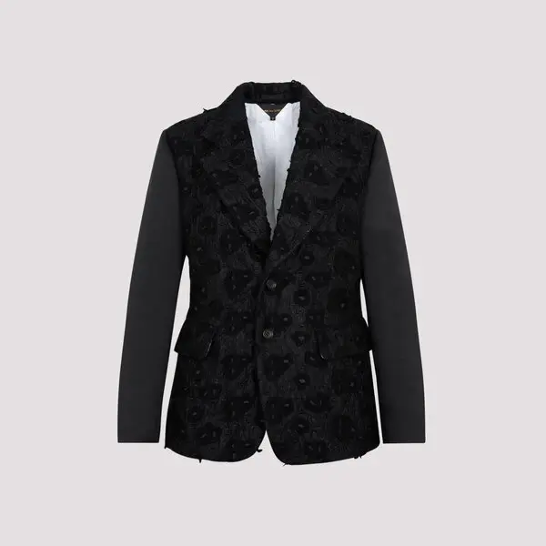 Comme Des Garçons Tailored Wool Blend Blazer - Black