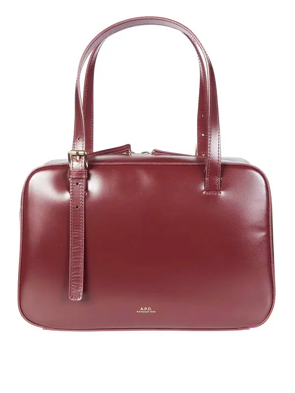 A.p.c. Mini Box Shoulder Bag - Bordeaux