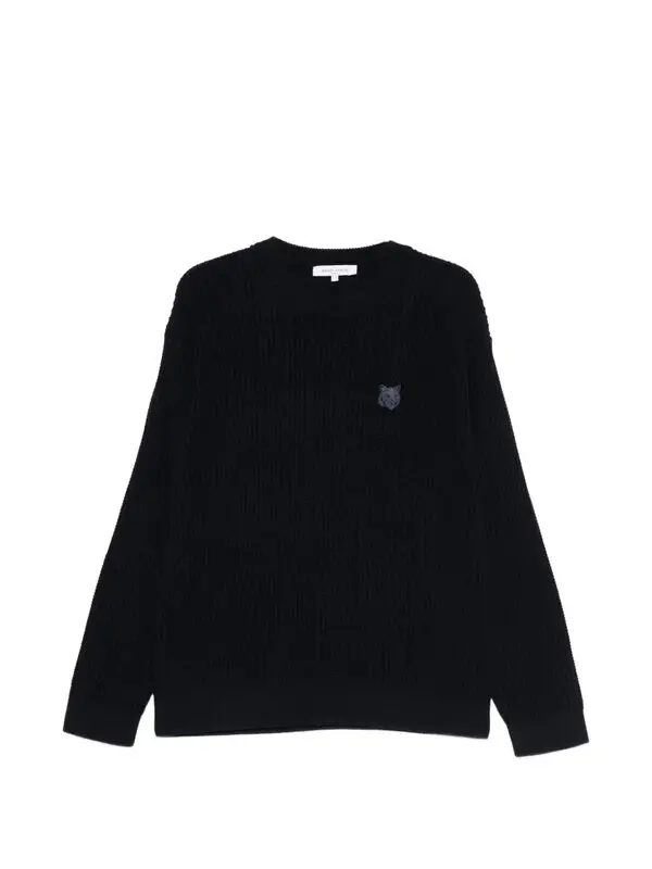 Maison Kitsuné Ribbed Cotton Jumper - Classynavy
