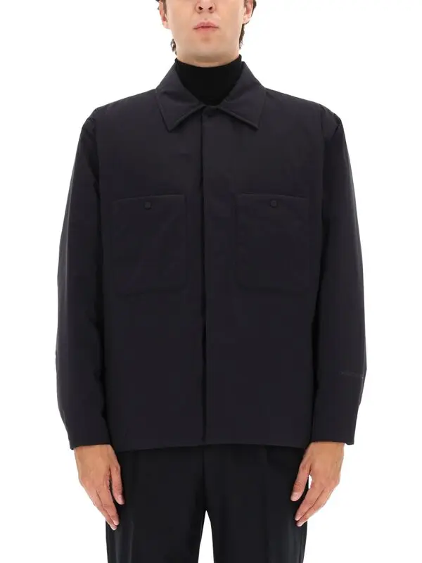 Herno Padded Shirt Jacket In Gore-tex "windstopper" Fabric