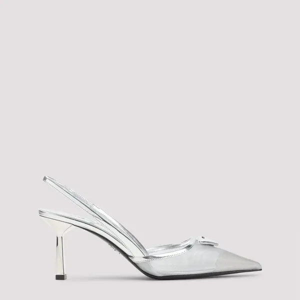 Prada Mesh Fabric Slingback Pumps
