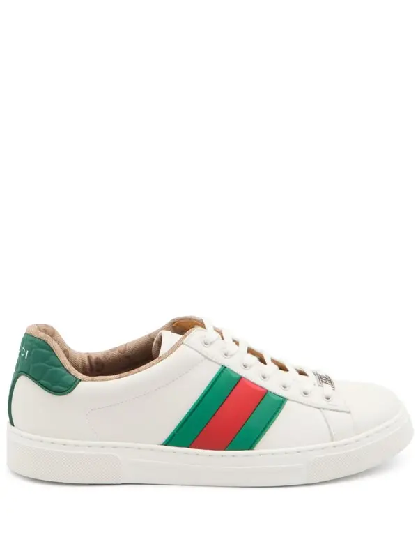 Gucci Ace Sneakers In Smooth Leather - White