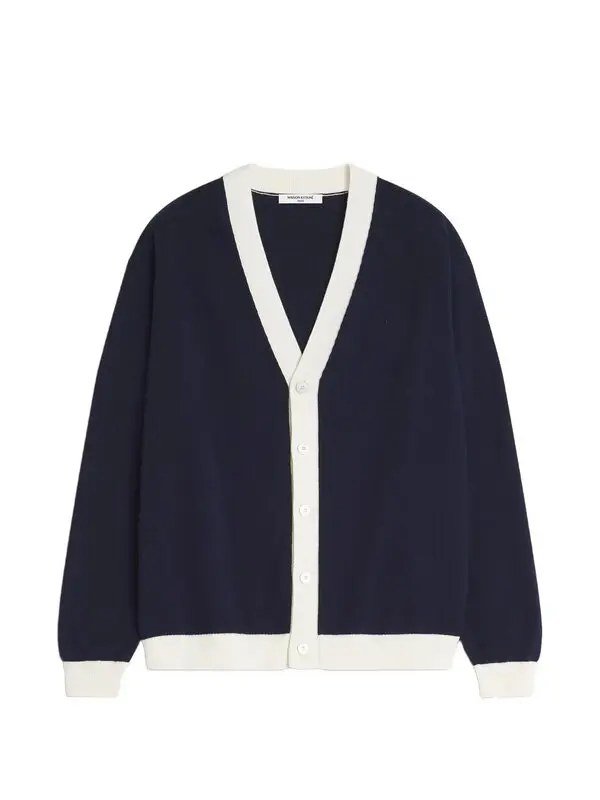 Maison Kitsuné Contrasted Cotton Cardigan - Classynavy