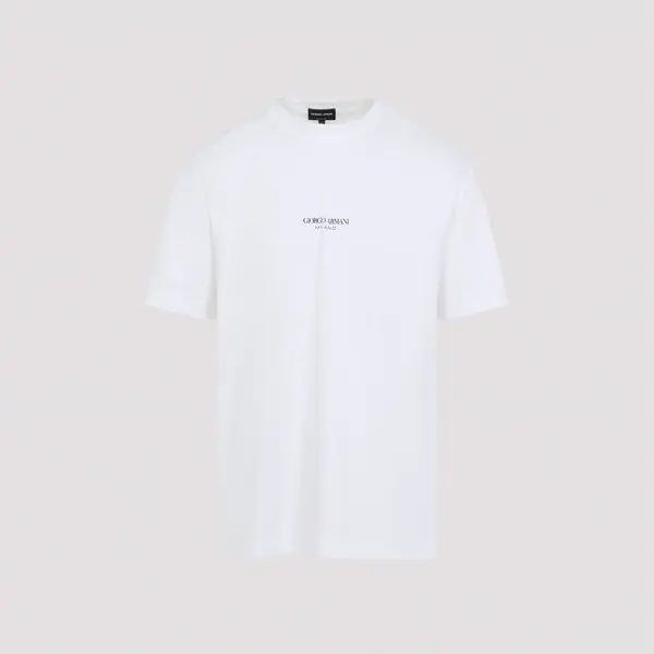 Giorgio Armani Cotton Interlock Crew Neck T-shirt