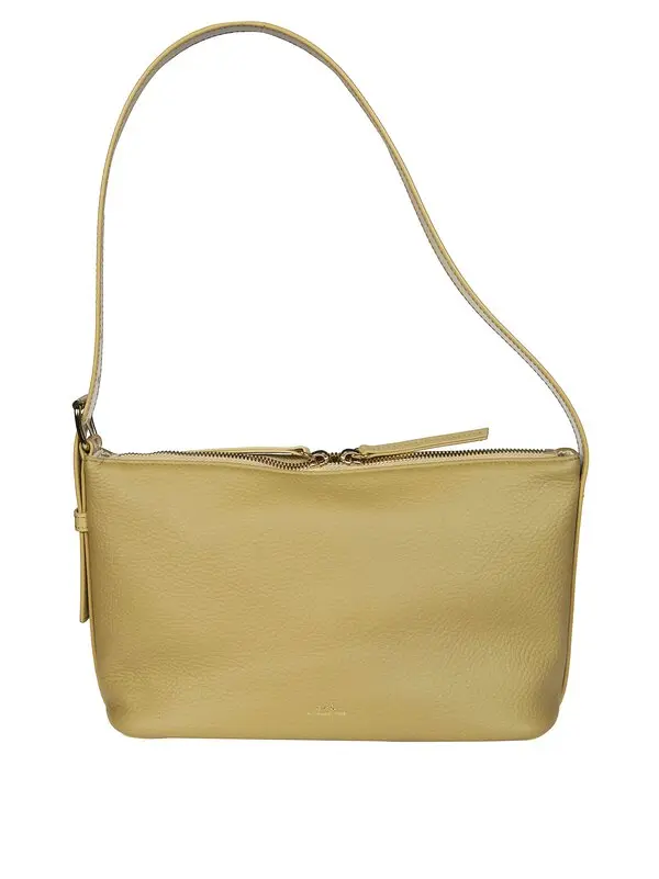 A.p.c. Vera Shoulder Bag Grained Leather And Smooth Leather
