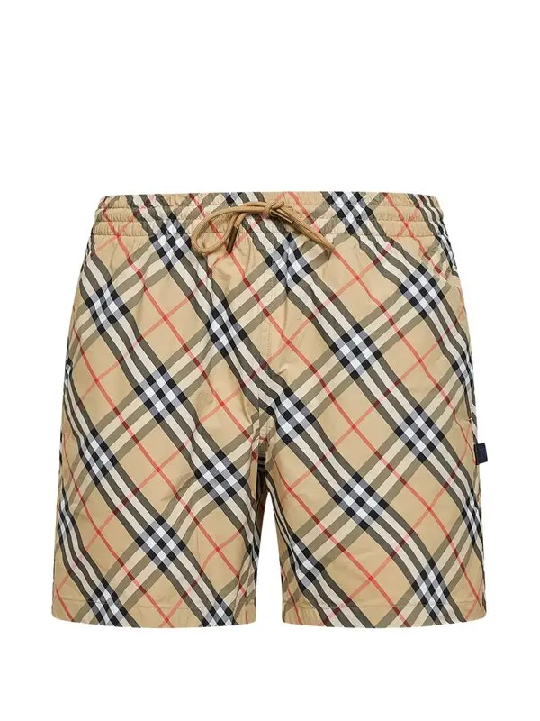 Burberry Mini Check Pattern Swim Shorts For - Sandcheck