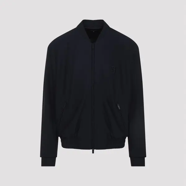 Giorgio Armani Blouson In Gaufre Tecnico - Blue