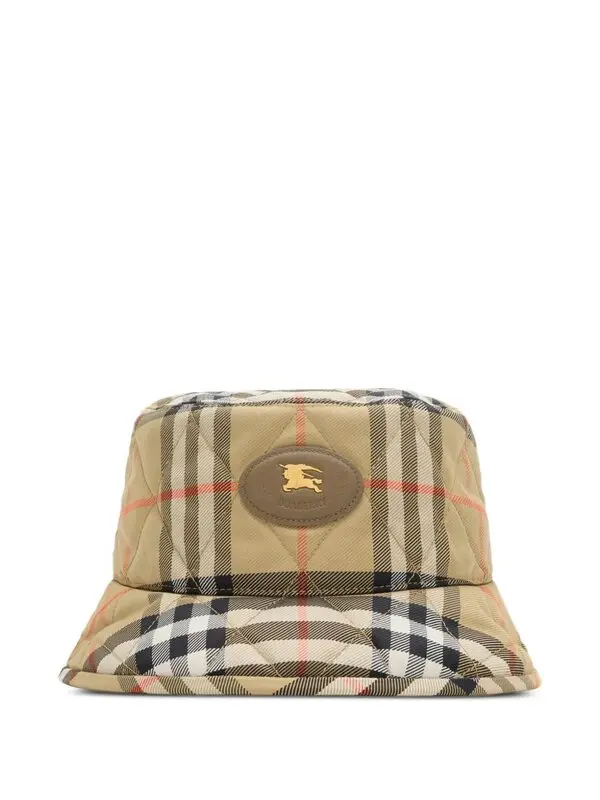 Burberry Quilted Vintage Check Bucket Hat - Sandipchck