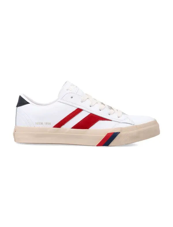 PRO-KEDS 1949 Royal 1949" Archive Inspired Leather Sneakers - White Red