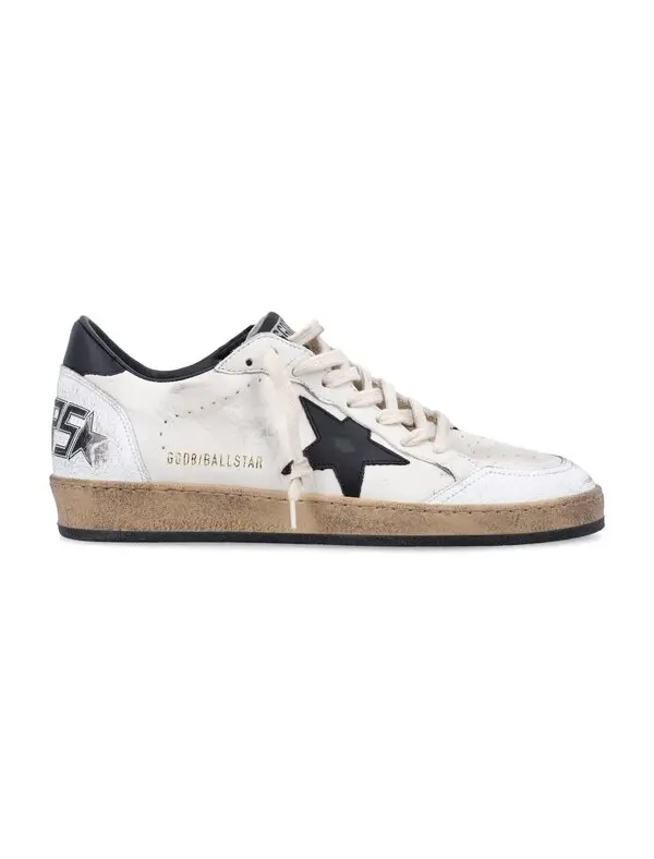 GOLDEN GOOSE Artisanal Ball Star Sneakers Vintage College Style - Bianco