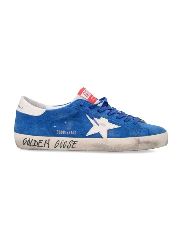 GOLDEN GOOSE Distressed Sole Suede Sneakers - Blue Royal