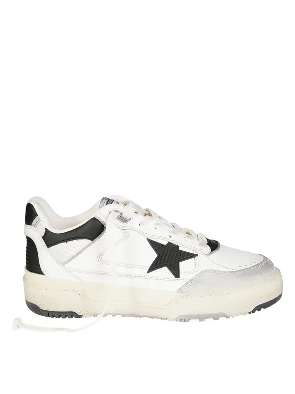 GOLDEN GOOSE Forty2 Leather Sneakers - Bianco