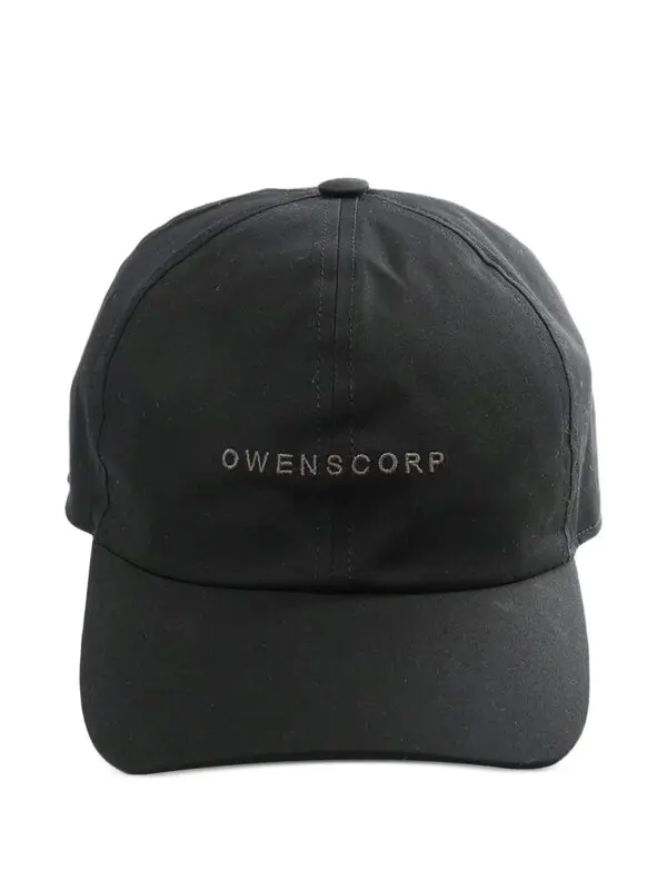Rick Owens Canvas Baseball Cap With Owenscorp Embroidery - Black