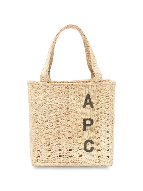 A.p.c. Mini Raffia Bag - Beige