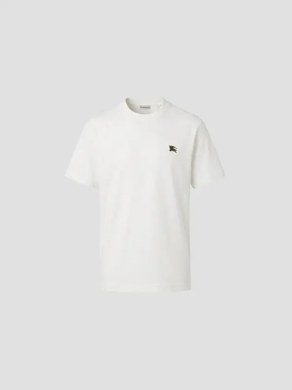Burberry Cotton T-shirt With Logo Detail - Chalk