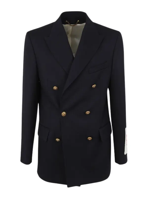 GOLDEN GOOSE Double-breasted Wool Blazer With Front Pockets