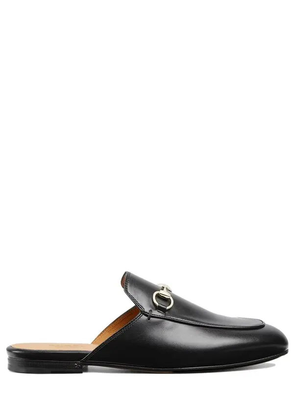 Gucci Leather Horsebit Slip-on Flats - Nero