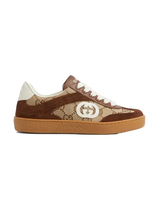Gucci Ace Studded Sneaker With Web - Beige