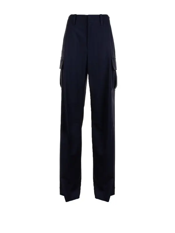 Bottega Veneta Wool Cargo Pants - Blue