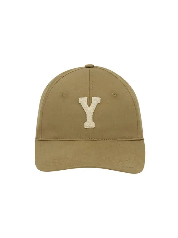 Saint Laurent Adjustable Cotton Baseball Cap With Engraved Closure - Beige