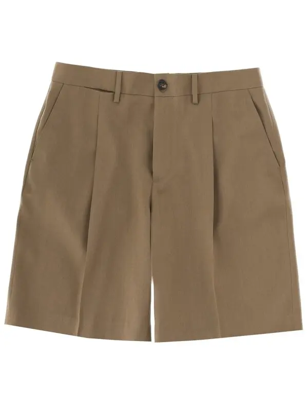 GOLDEN GOOSE Wool Gabardine Bermuda Shorts