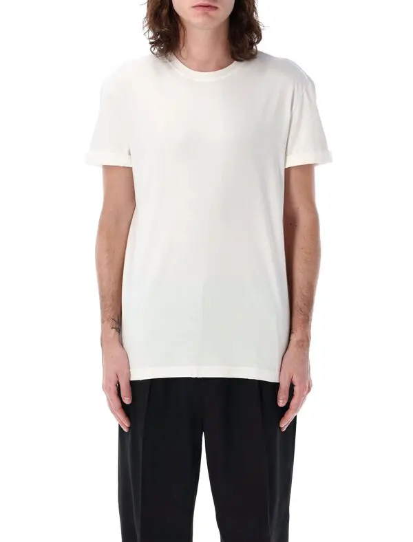 GOLDEN GOOSE Effortless Distressed Crewneck T-shirt Size - White