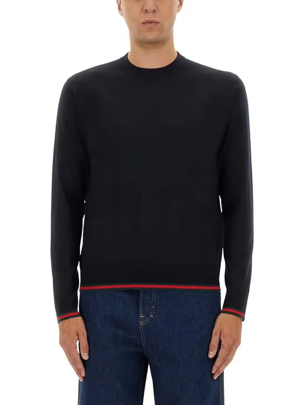 Gucci Wool Knit Jumper With Web Detailing