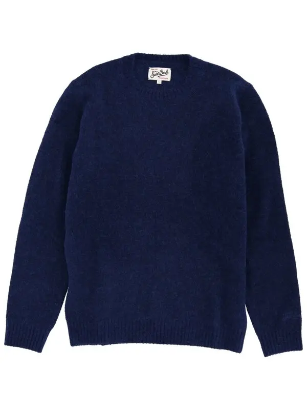MC2 SAINT BARTH Wool Blend Crew Neck Pullover - Blue