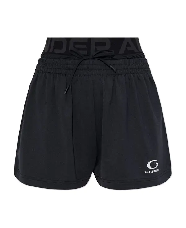 Balenciaga Polyester Blend Running Shorts - Black