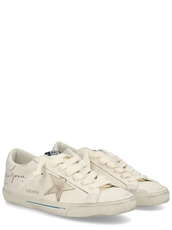 GOLDEN GOOSE Super Star Half Foxing Leather Sneakers - White
