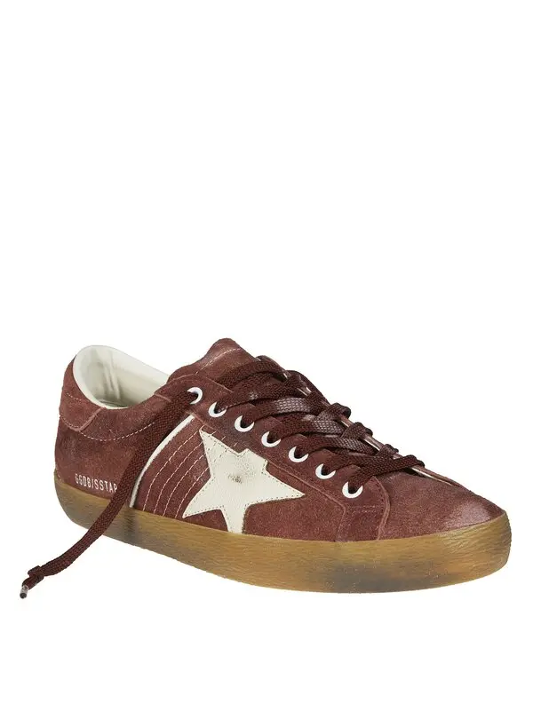 GOLDEN GOOSE Super Star Waxed And Nappa Sneakers - Rosso